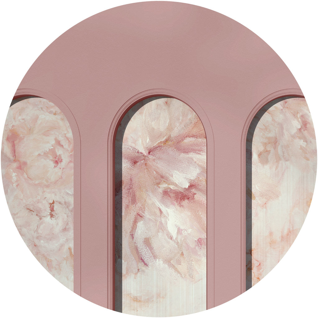 Libra Circle Pink Prosecco Wallpaper – Wall Art Wallpapers